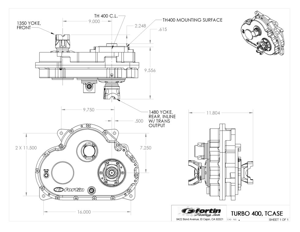 TURBO 400 TRANSFER CASE | Fortin Racing